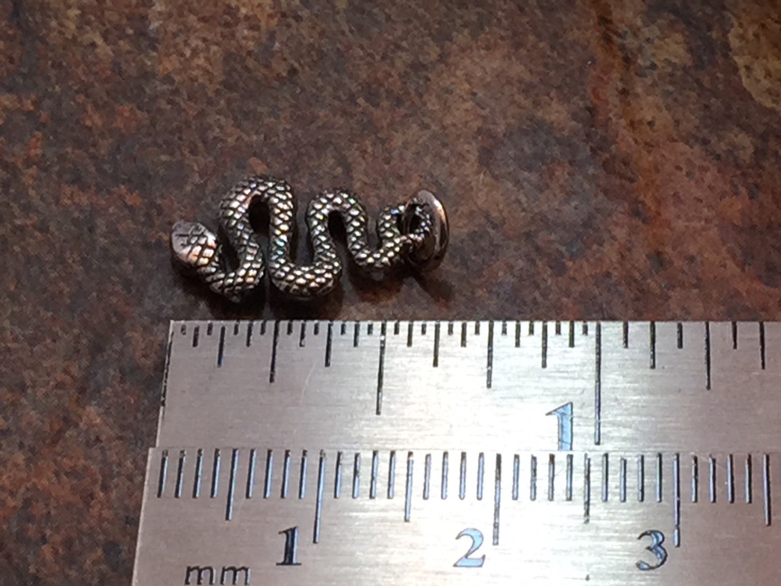 Snake Charm Snake Pendant Sterling Silver Charm Reptile - Etsy