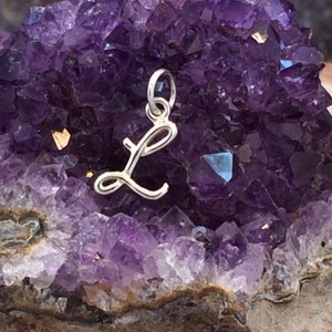 Alphabet Charm, Letter Charm, L Charm, Letter L Charm, Script Letter ...
