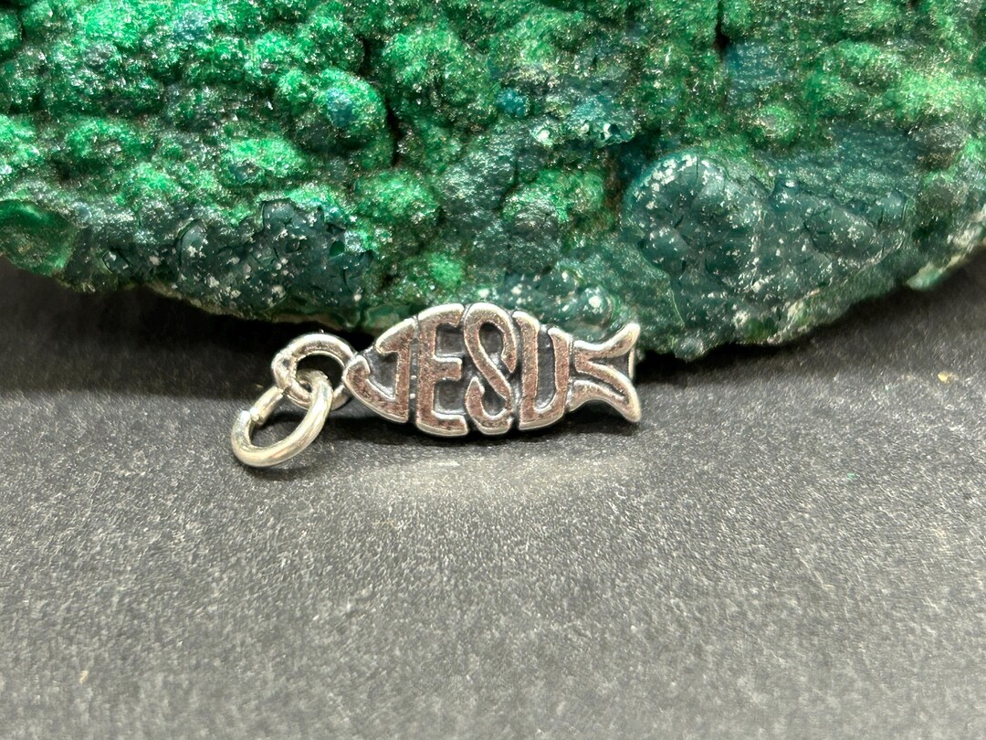 Christian Fish Jesus Charm, Jesus Charm, Jesus Ichthys Charm, Religious ...