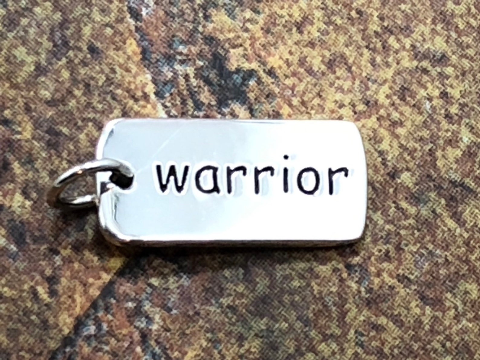 Warrior Tag Sterling Silver Warrior Tag Warrior Charm - Etsy