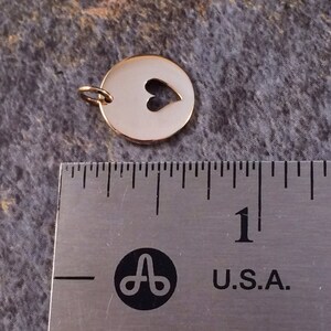 Heart Charm, Heart Pendant, Cut Out Heart Charm, Bronze Heart Charm ...