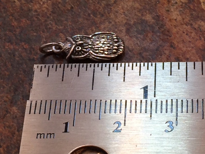 Owl Charm Owl Pendant Sterling Silver Owl Charm Jewelry - Etsy