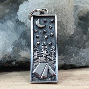 Tent Charm, Camping Charm, Campfire Scene Charm, Camping Scene Charm ...