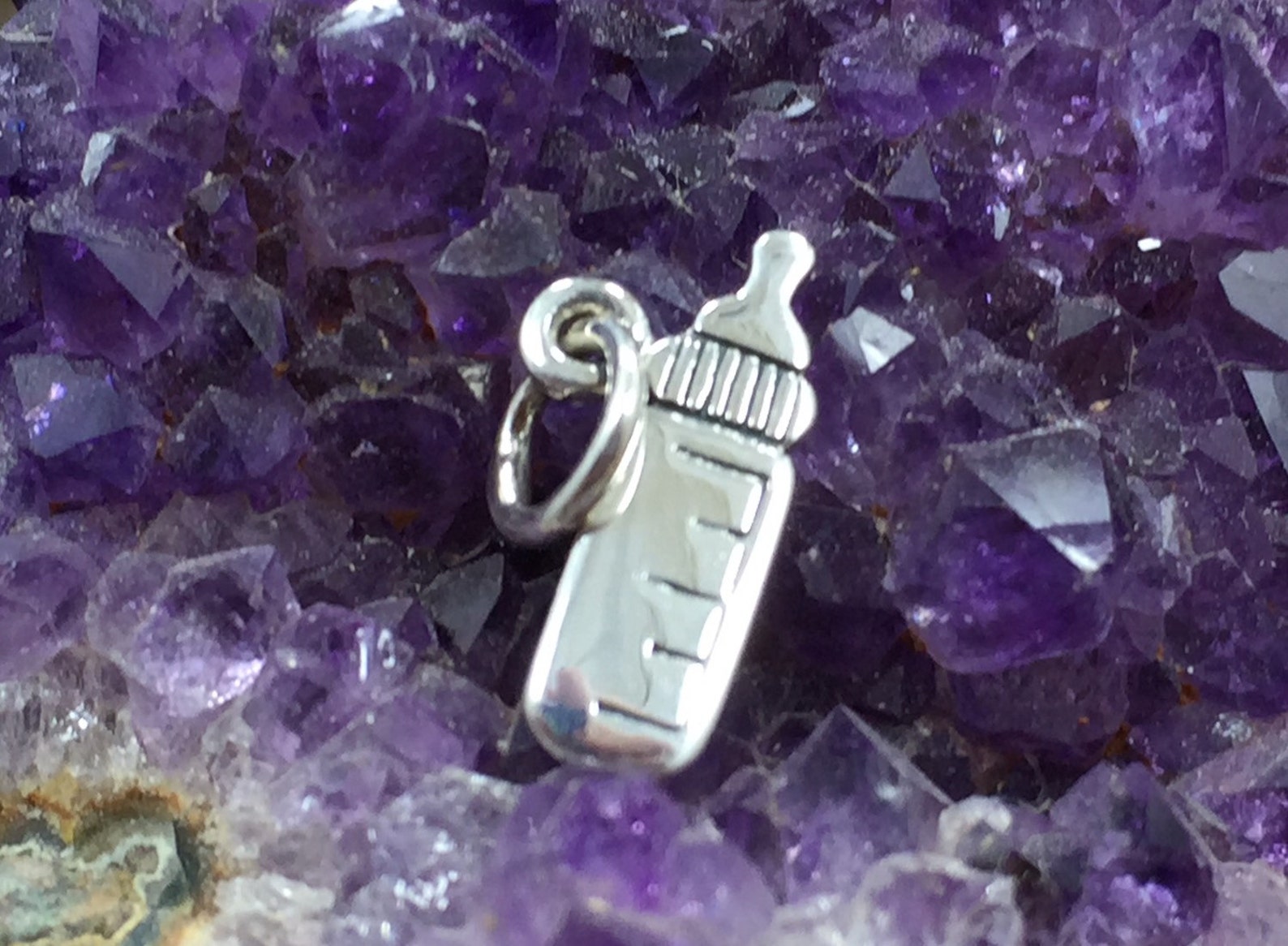 Baby Bottle Charm Flat Plate Baby Bottle Charm Baby Charm - Etsy