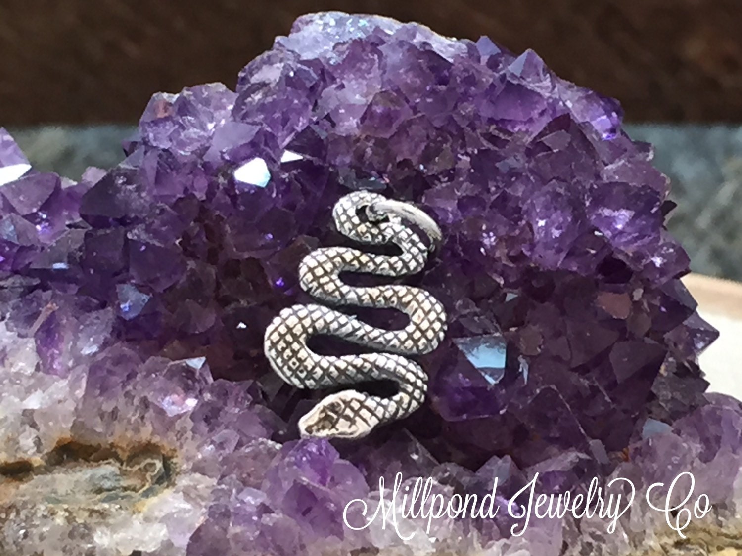Snake Charm Snake Pendant Sterling Silver Charm Reptile - Etsy