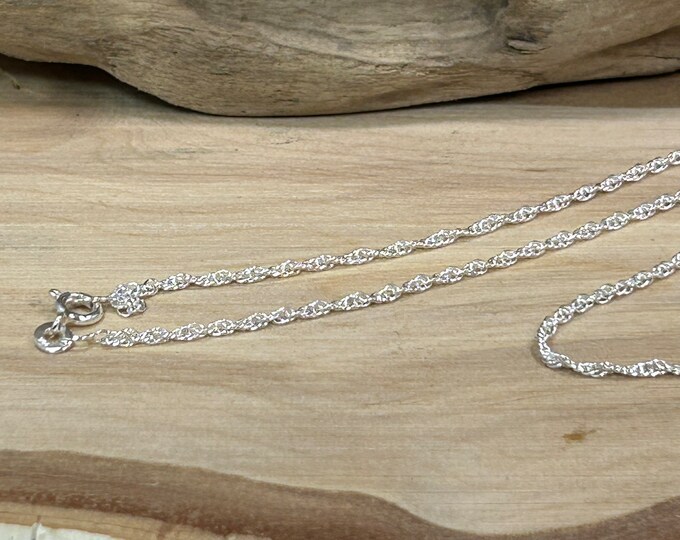 Sterling Silver 18 Inch 1.8mm Double Rope Chain, Necklace Chains ...