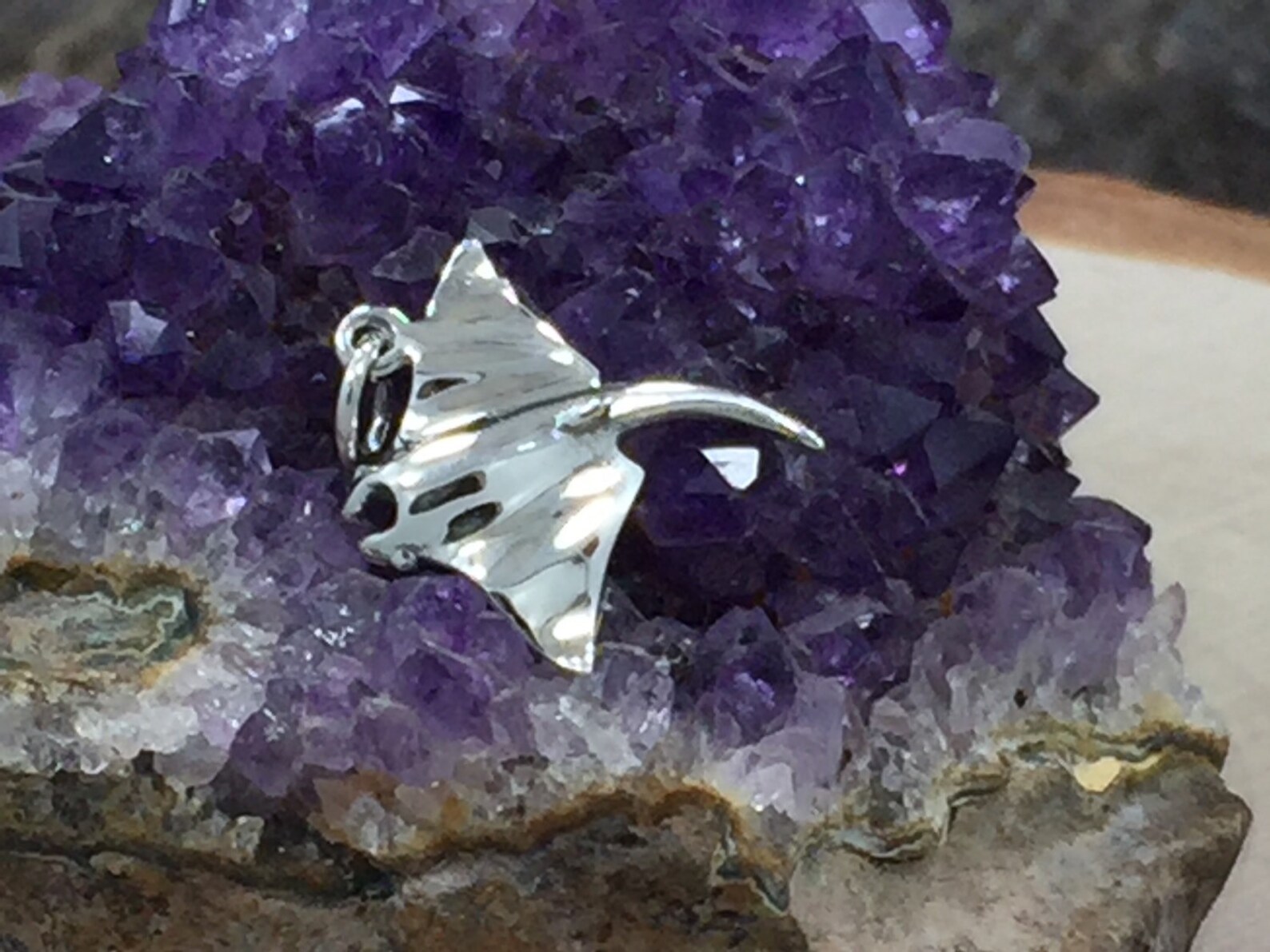 Sting Ray Charm, Sting Ray Pendant, Sea Life Charm, Ocean Charm, Ocean ...