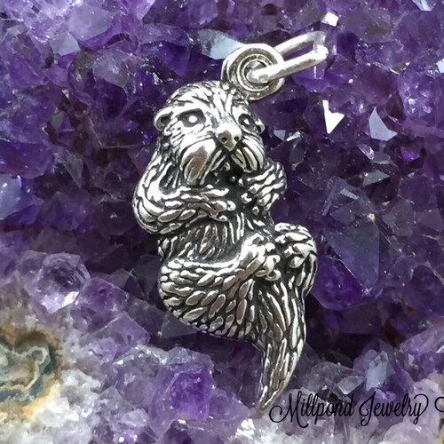 Otter Charm Otter Pendant Water Charm River Charm Beach - Etsy