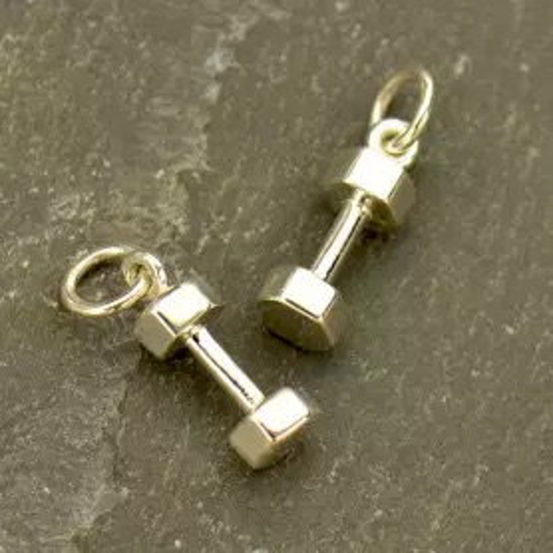 Dumbbell Charm, Weightlifter Charm, Weightlifting Charm, Bodybuilder ...