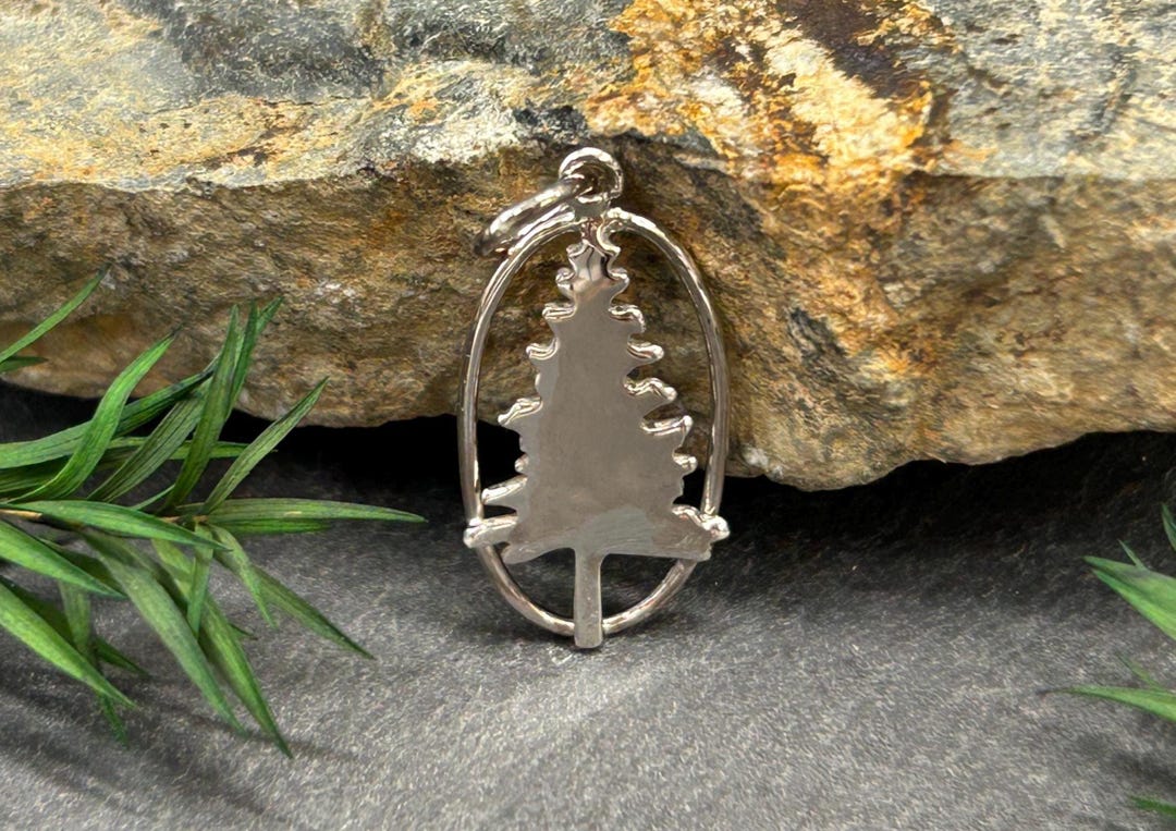Pine Tree Charm, Pine Tree Pendant, Forest Charm, Camping Charm, Woods ...