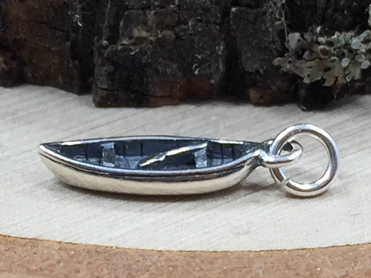 Canoe Charm, Boat Charm, Row Boat Charm, Fisherman Charm, Boating Charm ...