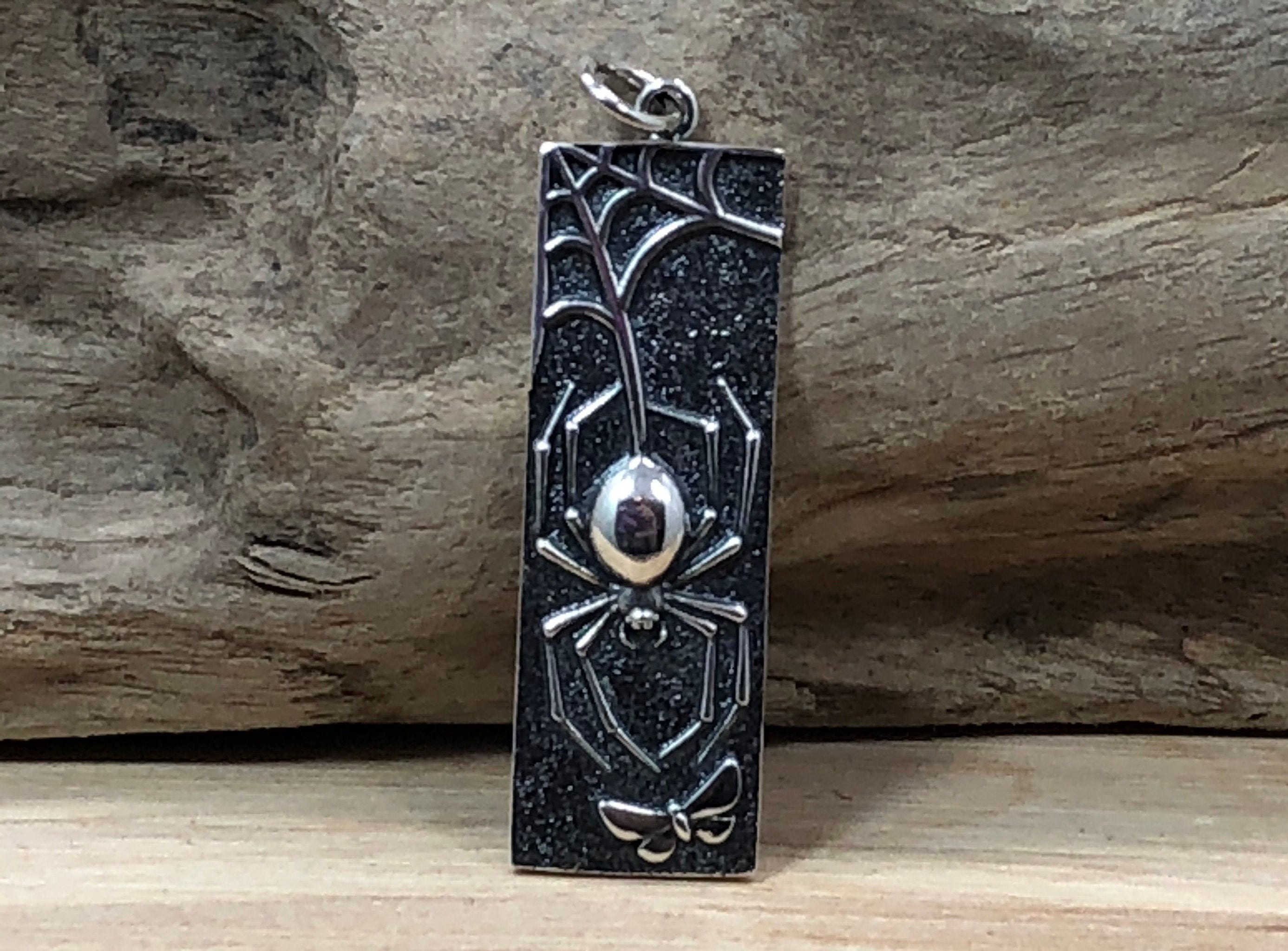 Spider Charm Realistic Spider Charm Sterling Silver Spider - Etsy
