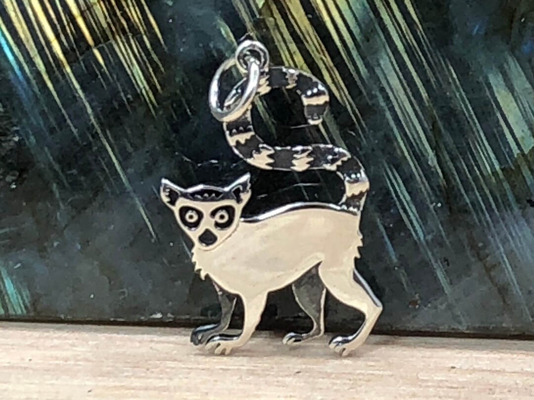Sterling Silver Lemur Charm, Monkey Charm, Sterling Silver Monkey Charm ...