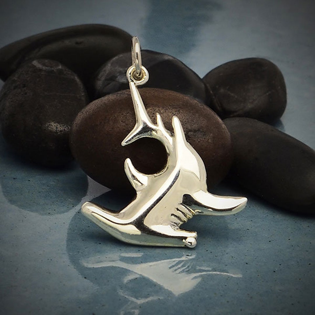 Sterling Silver Hammerhead Shark Charm, Sterling Silver Shark Charm ...