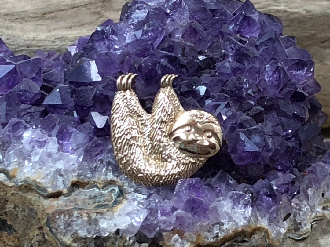 Sloth Bead Sloth Charm Sloth Pendant Natural Bronze Charm - Etsy