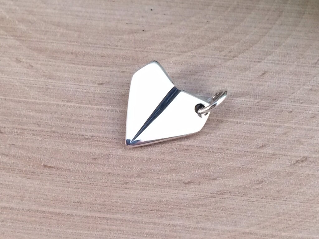 Paper Airplane Charm Paper Airplane Pendant Airplane Charm - Etsy