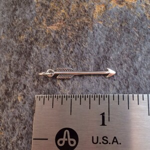 Arrow Charm, Arrow, Archery Charm, Archery Arrow, Sterling Silver Charm ...