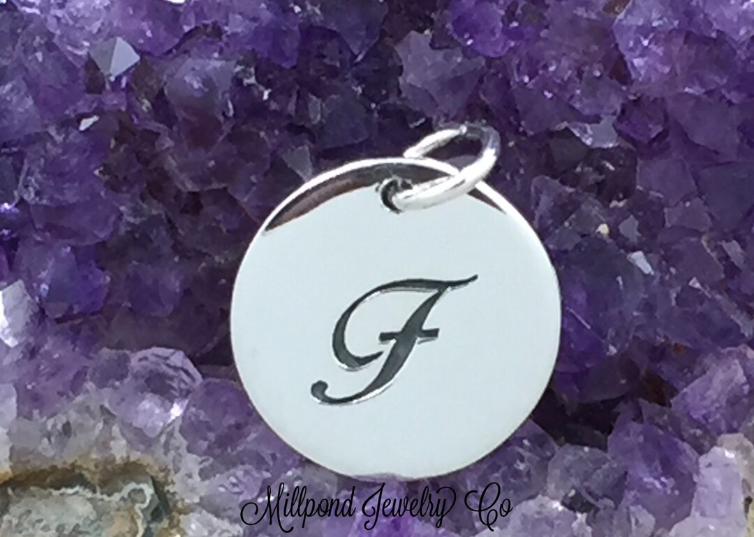 Alphabet Charm, Letter Charm, F Charm, Letter F Charm, Script Letter ...