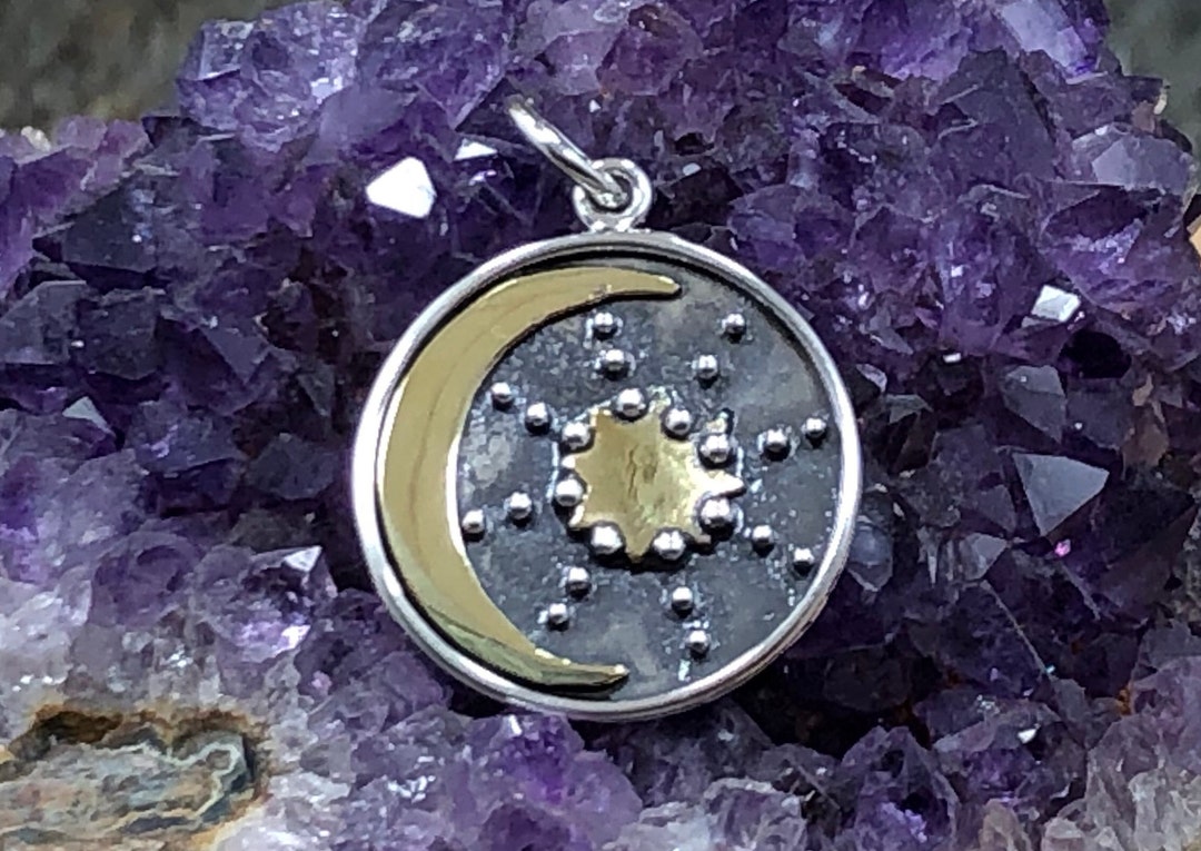 Talisman Charm, Talisman Pendant, Moon Charm, Sun Charm, Moon Pendant ...