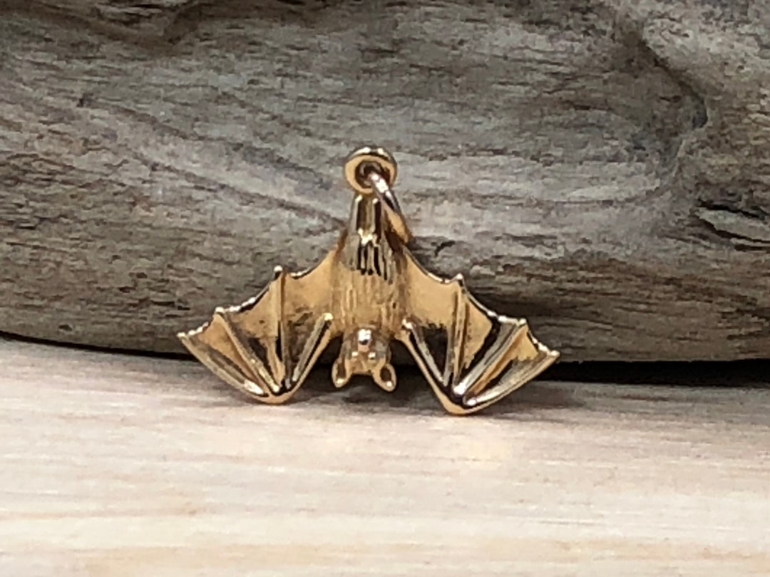 Bronze Realistic Bat Charm Bat Charm Hanging Bat Charm - Etsy