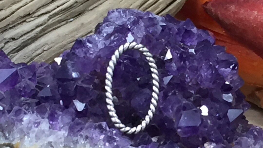 Oval Charm, Oval Link Charm, Small Oval Twisted Link, Sterling Silver ...