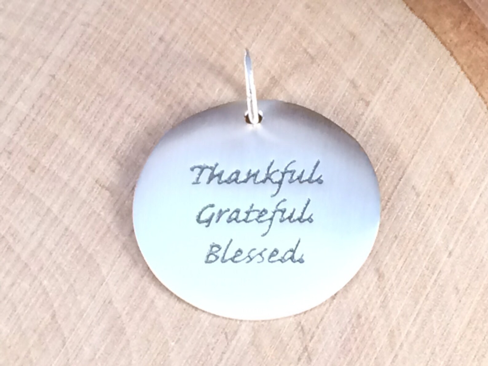 Sterling Silver Charm Thankful Charm Grateful Charm Blessed | Etsy