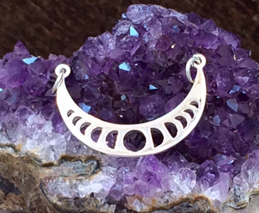 Moon Charm Phases of the Moon Charm Celestial Charm Moon | Etsy