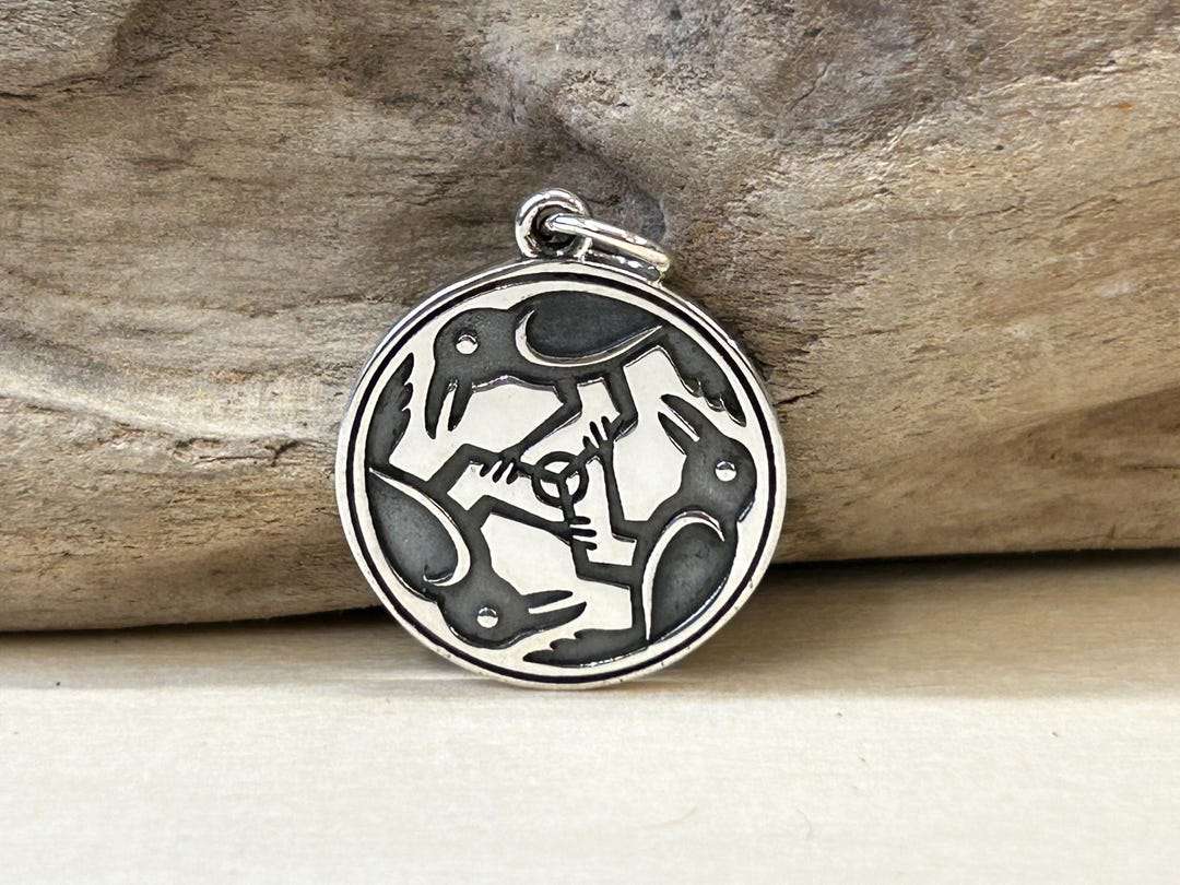 Sterling Silver Three Ravens Charm, Raven Charm, Raven Pendant, Bird ...