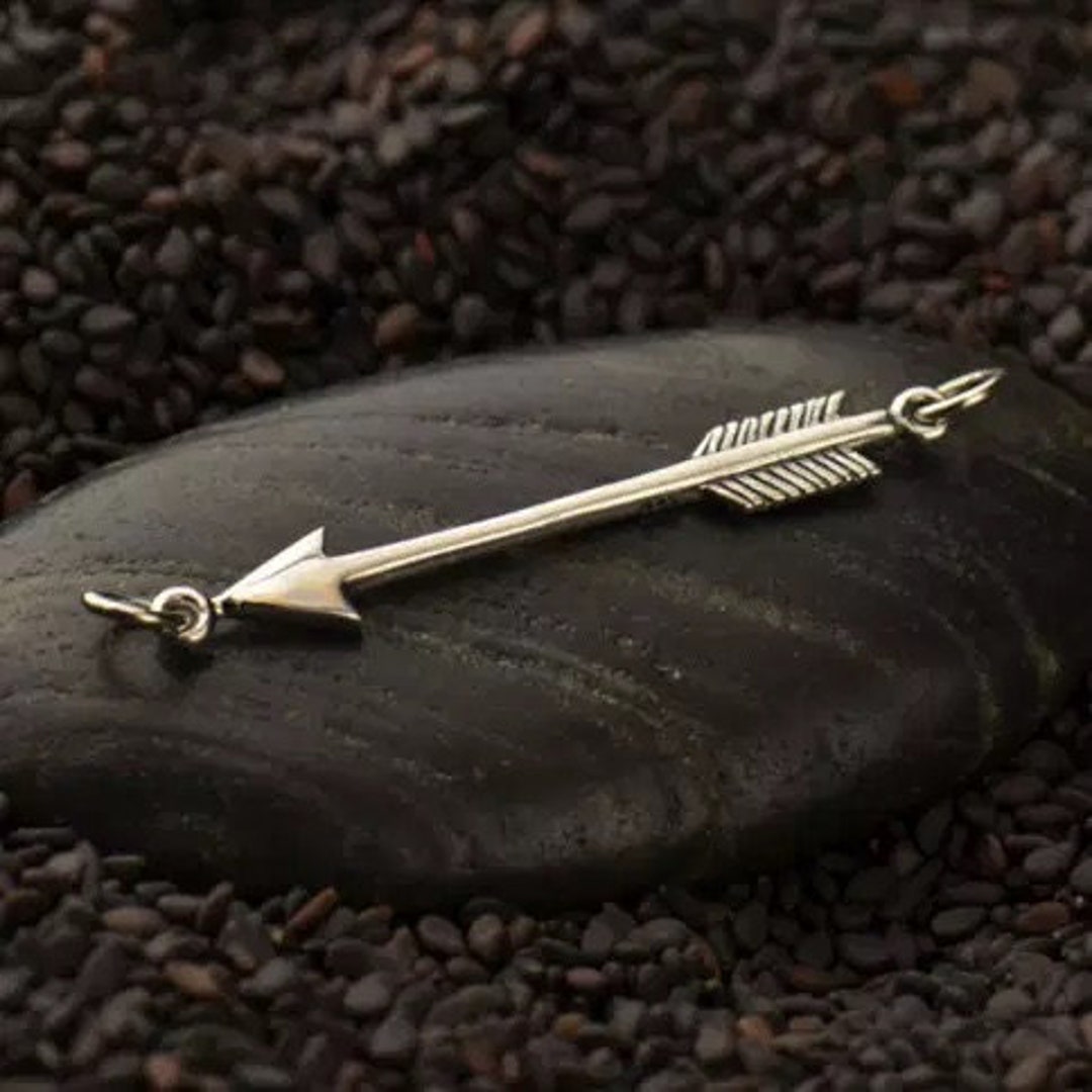 Arrow Charm, Arrow Pendant, Archery Charm, Archery Arrow, Sterling ...