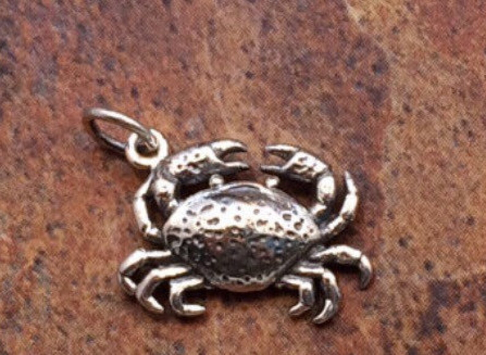 Crab Charm, Crab Pendant, Sterling Silver Crab Charm, Beach Charm ...