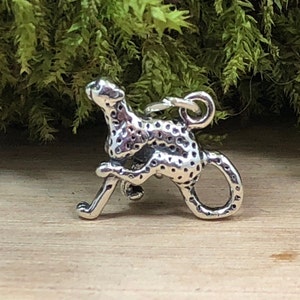 Cheetah Charm, Cheetah Pendant, Sterling Silver Charm, Sterling Silver ...