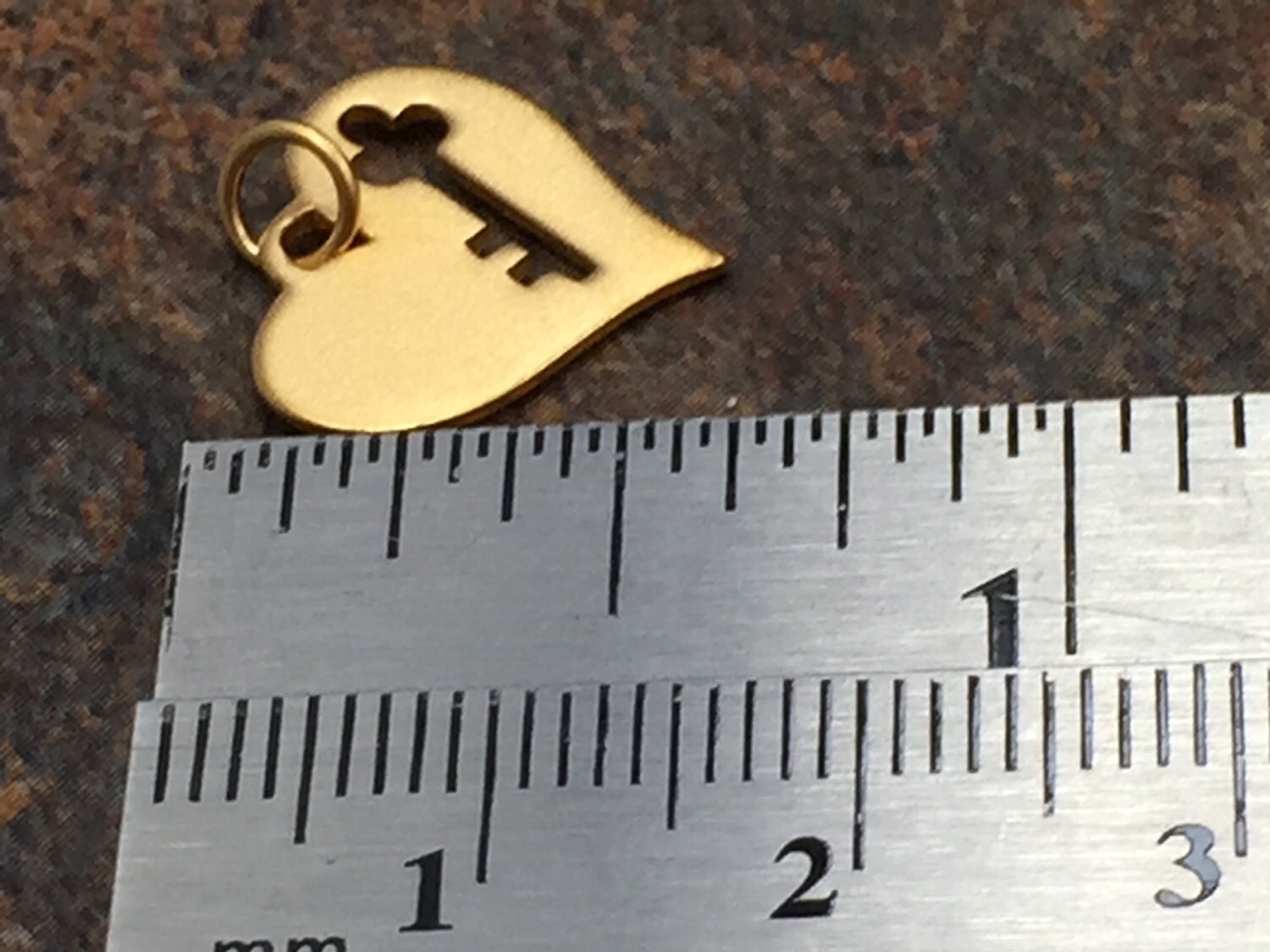 Key to My Hart Charm Heart Charm Heart Key Cut Out Charm - Etsy