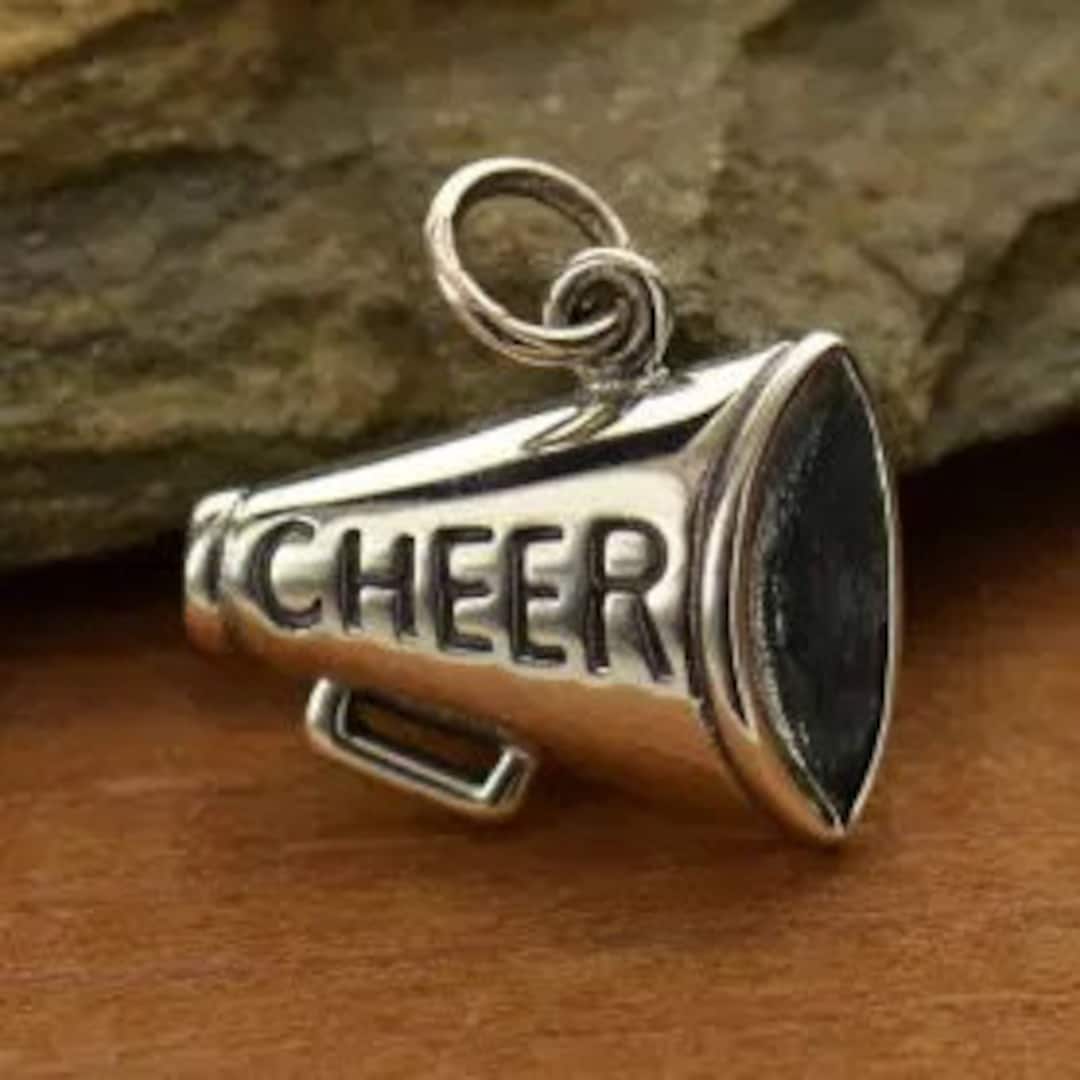 Cheer Charm, Megaphone Charm, Cheerleader Charm, Dance Charm, Sterling ...