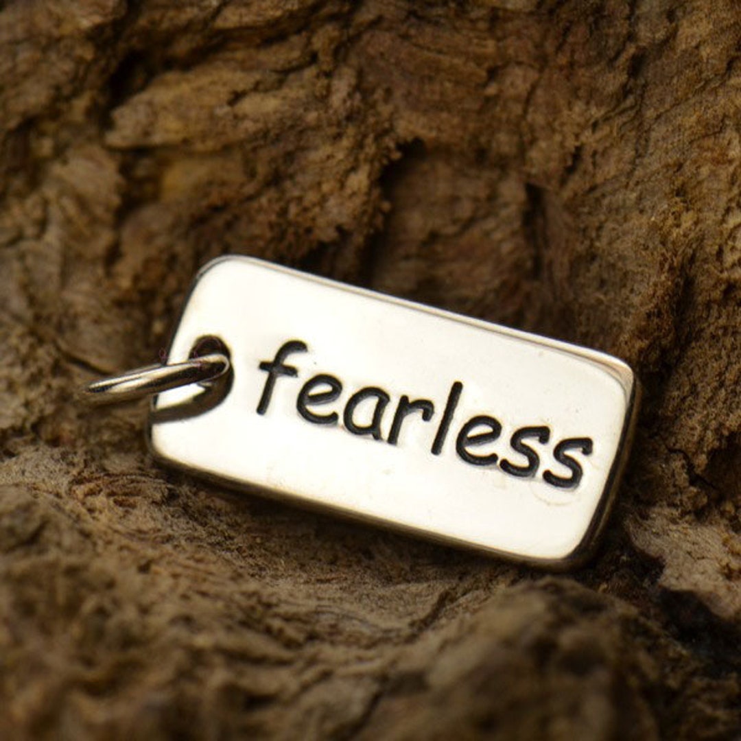 Fearless Charm, Fearless Charm, Fearless Pendant, Fearless Word Charm ...