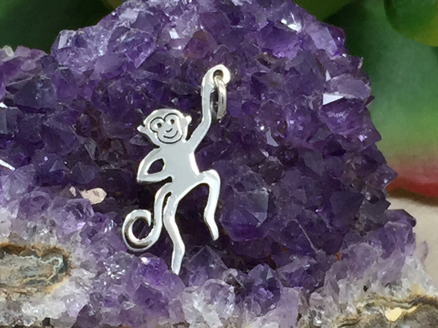 Monkey Charm Sterling Silver Monkey Charm Animal Lover - Etsy