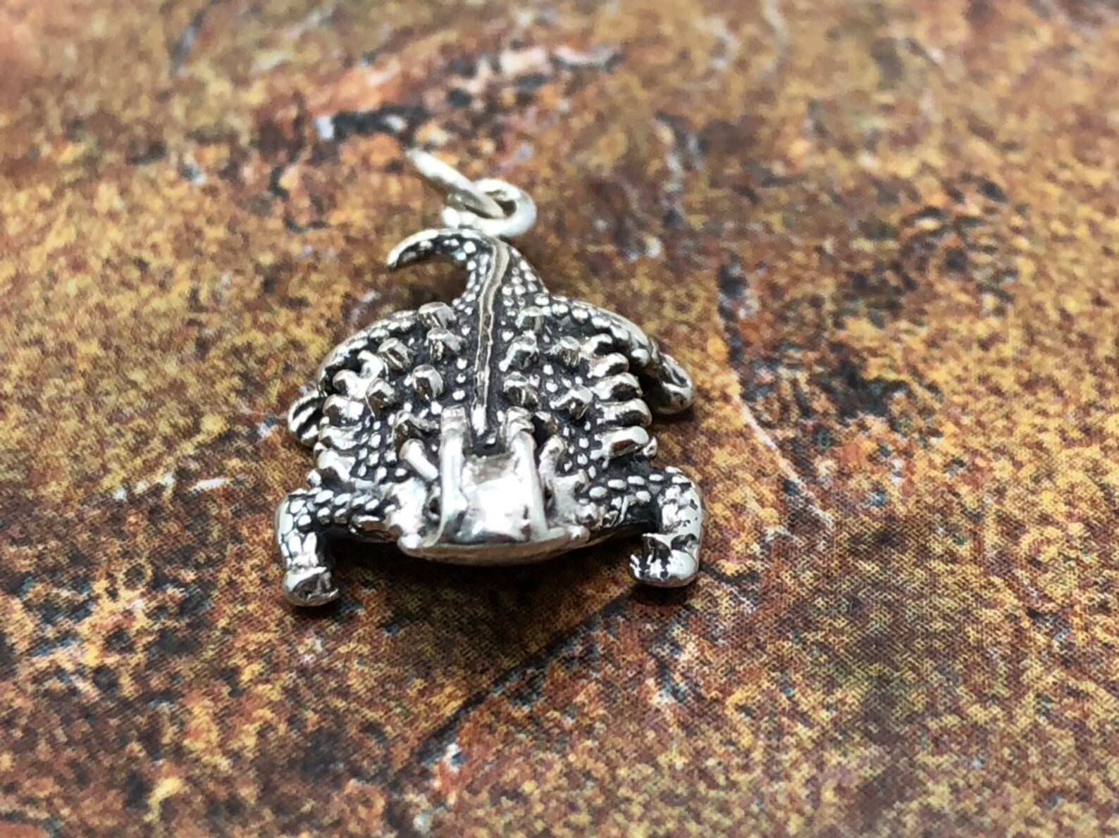 Horned Toad Charm Horny Toad Charm Sterling Silver Charm - Etsy