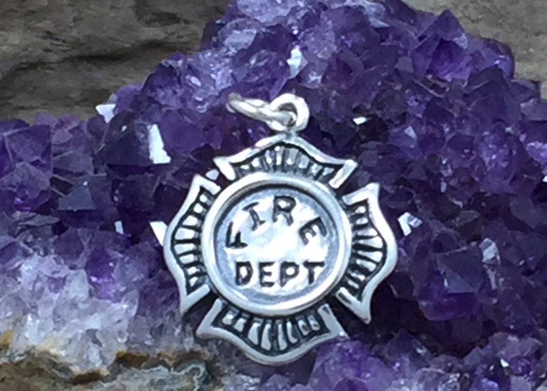 Fire Department Charm, Fire Fighter Shield Charm, Fire Fighter Charm ...