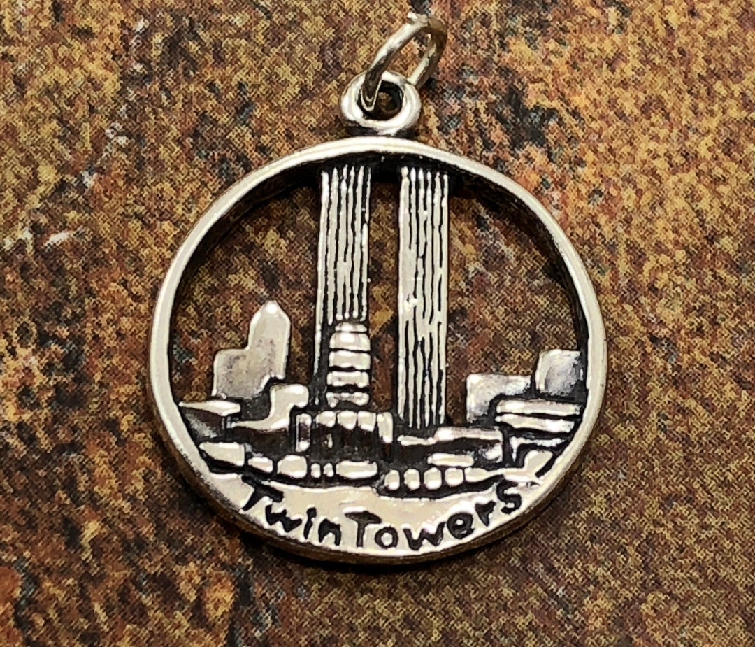 Twin Towers Charm, World Trade Center Charm, New York Charm, Sterling ...
