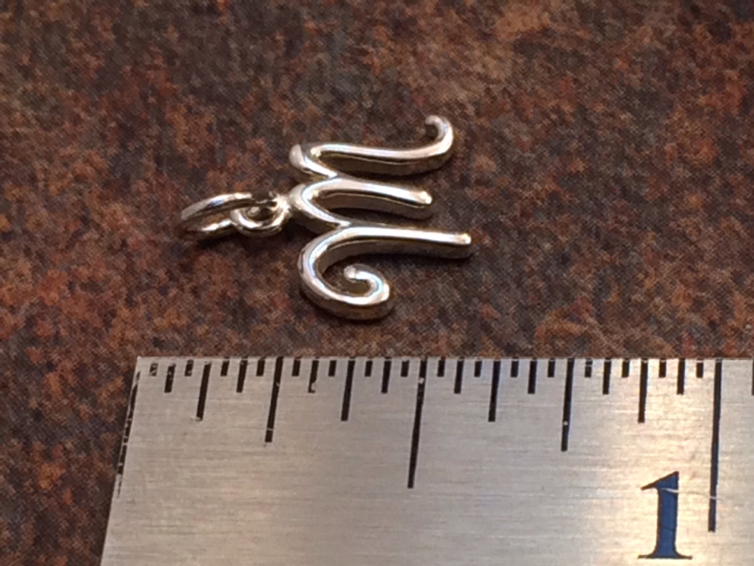 Alphabet Charm Letter Charm M Charm Letter M Charm Script - Etsy