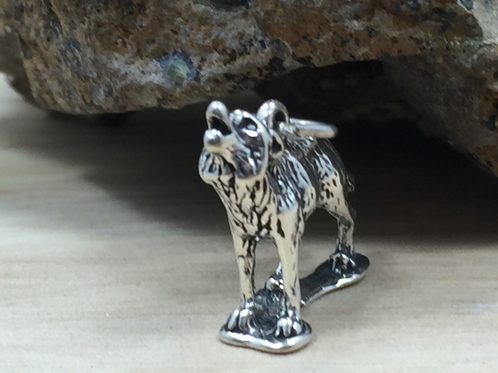 Wolf Charm Wolf Howling Charm Wolf Pendant Sterling Silver - Etsy