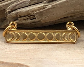 Sterling Silver Moon Phases Link, Moon Charm, Phases of the Moon Charm ...