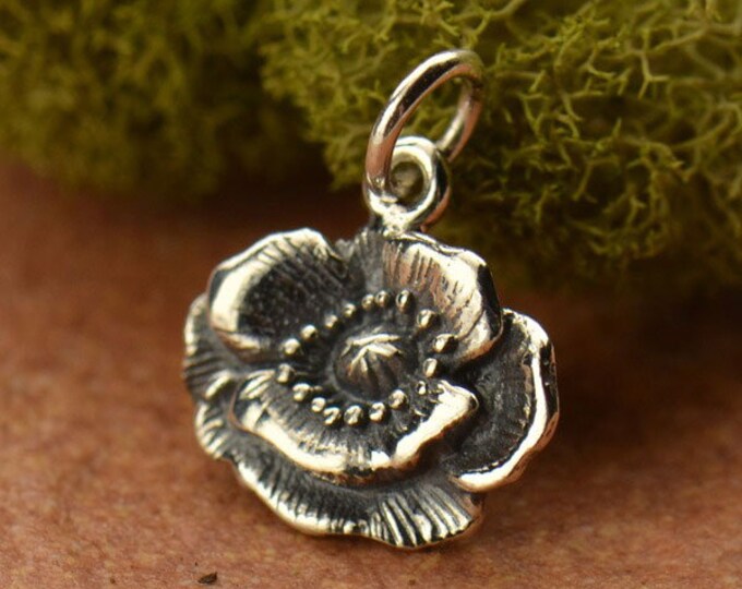 Poppy Charm, Poppy Flower Charm, California Charm, Flower Charm ...