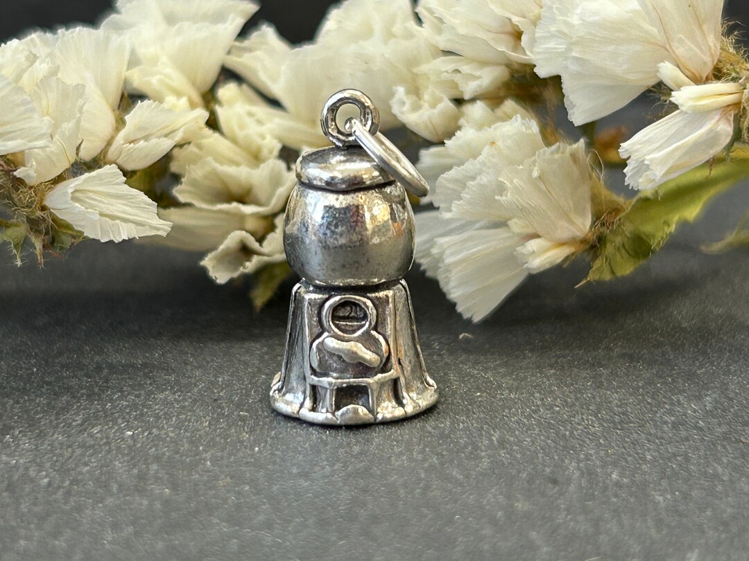 Gum Ball Machine Charm, Gum Ball Machine Pendant, Food Charm, Bubble ...