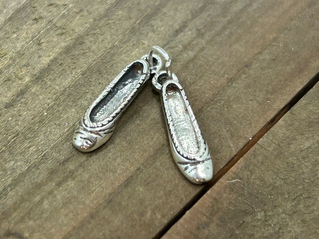 Ballerina Slipper Charm, Ballerina Slipper Pendant, 3D Ballerina ...