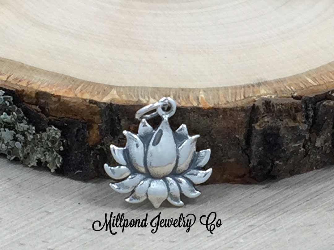 Blooming Lotus Charm Blooming Lotus Blossom Charm Lotus - Etsy