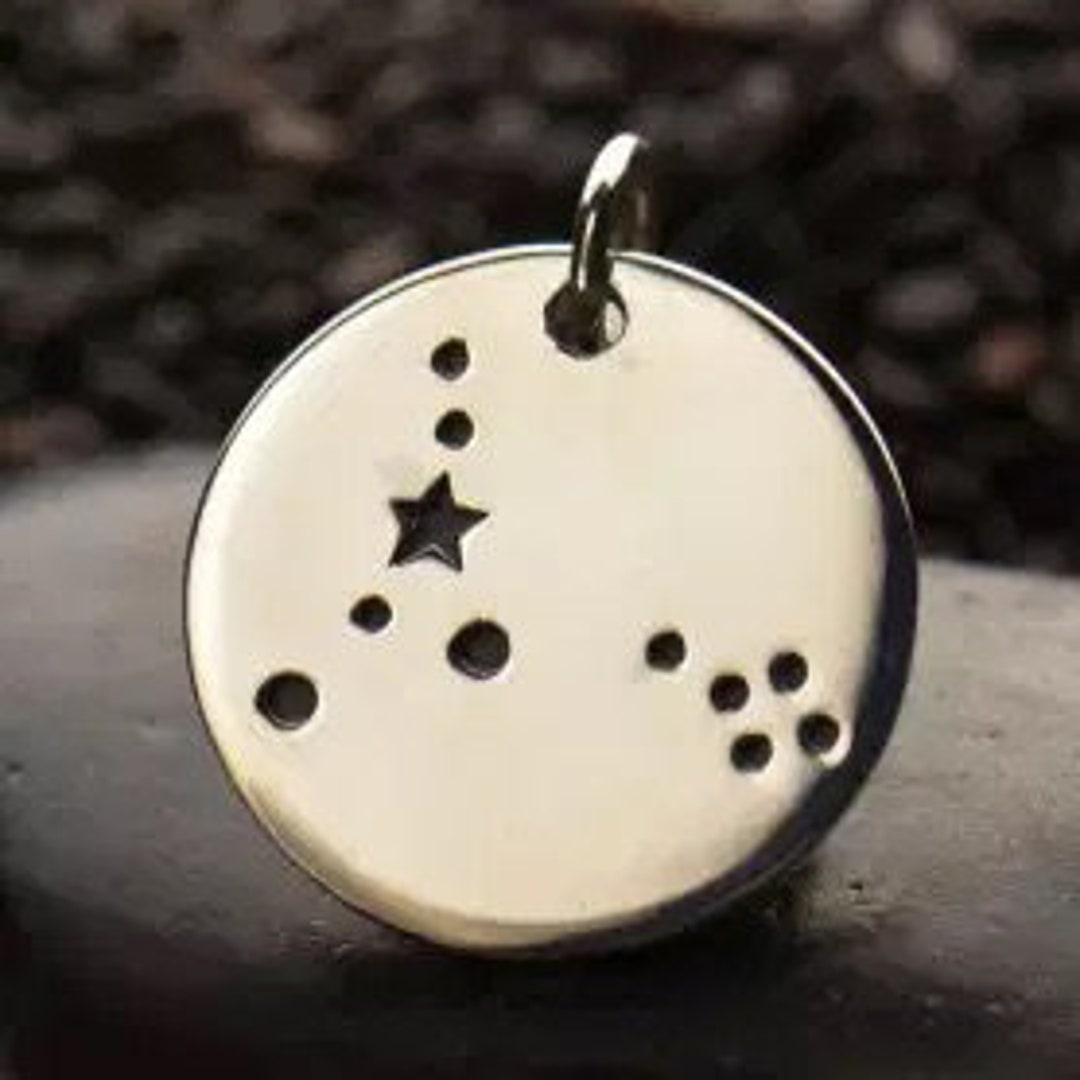 Zodiac Charm, Pisces Charm, Zodiac Constellation Charm, Sterling Silver ...