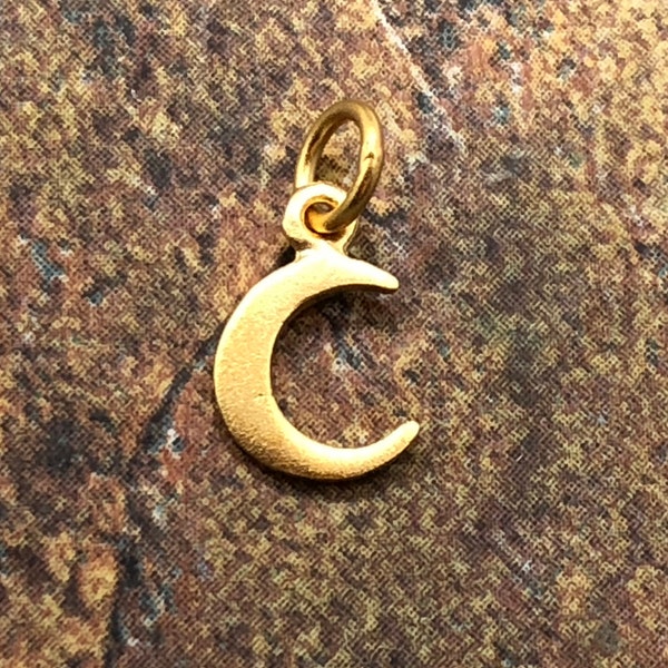 Silver Moon Charm - Etsy
