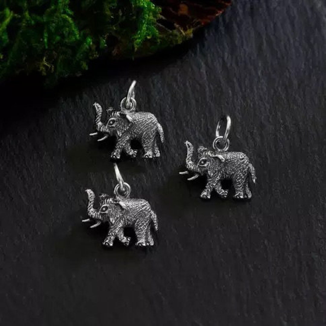 Sterling Silver Small Elephant Charm , Sterling Silver Elephant Charm ...