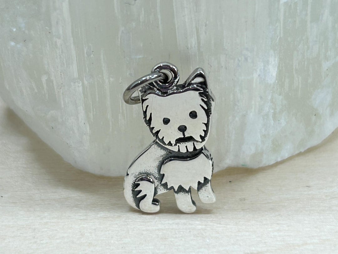 Sterling Silver Yorkie Dog Charm, Yorkie Charm, Yorkshire Terrier Charm ...