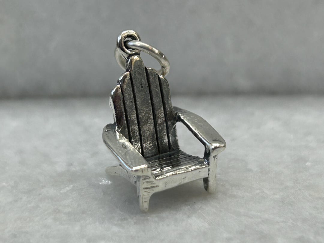 Adirondack Chair Charm, Sterling Silver Adirondack Chair Charm, Beach ...